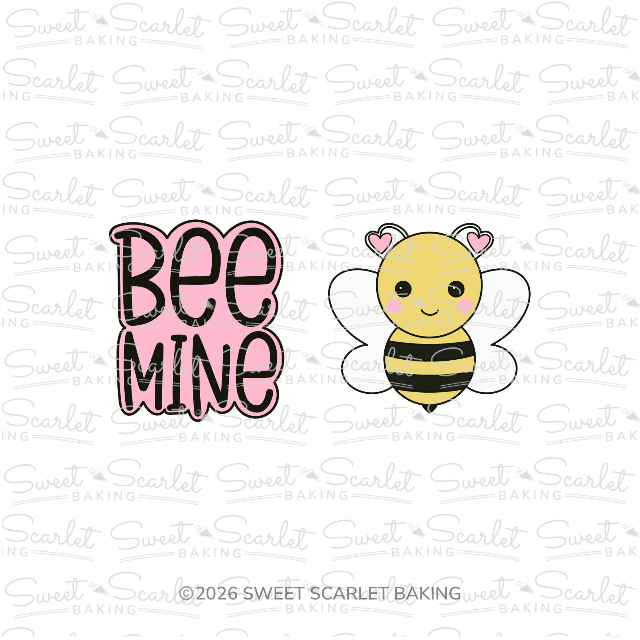Bee Mine Cookie Cutter Duo Set – Sweet Scarlet Baking