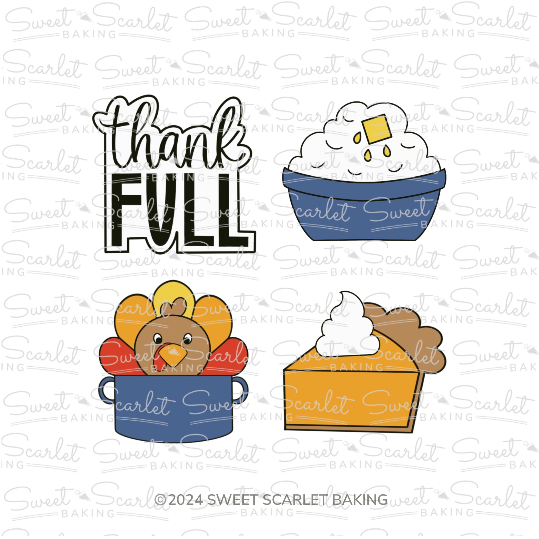 Thank-full Cookie Cutter Quad Set – Sweet Scarlet Baking